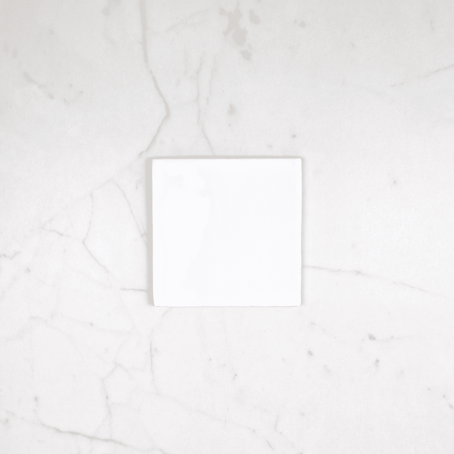 Block Square Tile | White Gloss Irregular Edge - Tile Warehouse