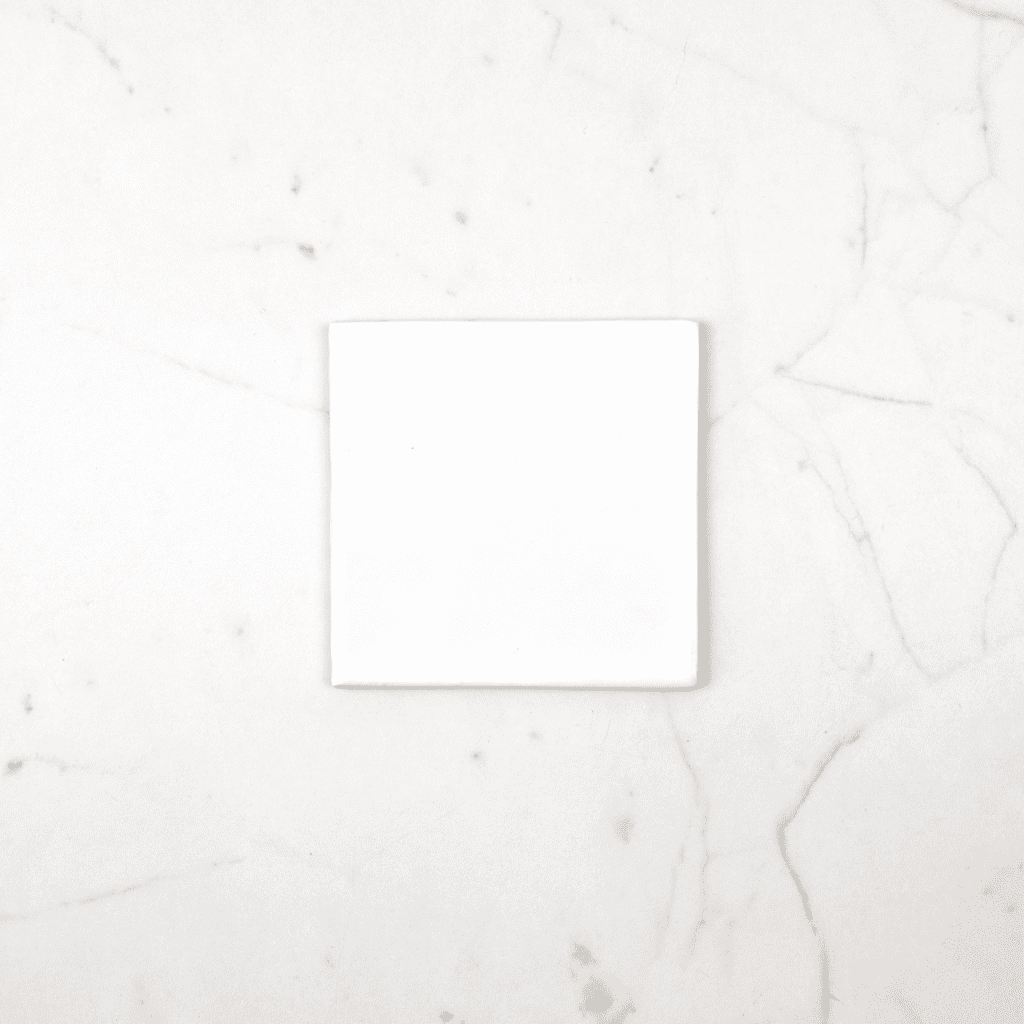 Block Square Tile | White Matt Irregular Edge - Tile Warehouse