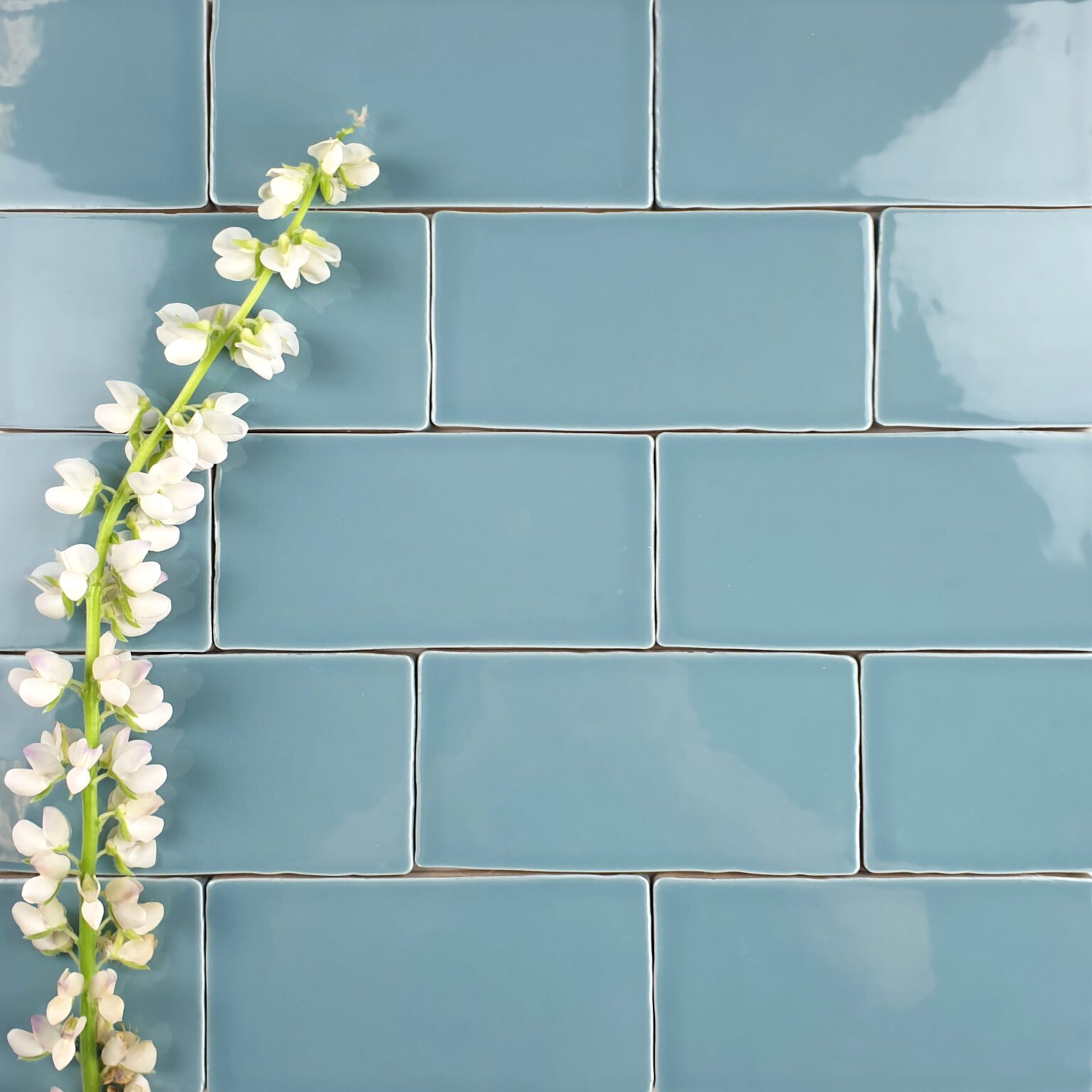 Nanda Subway Tile | Blue Lagoon Gloss - Tile Warehouse