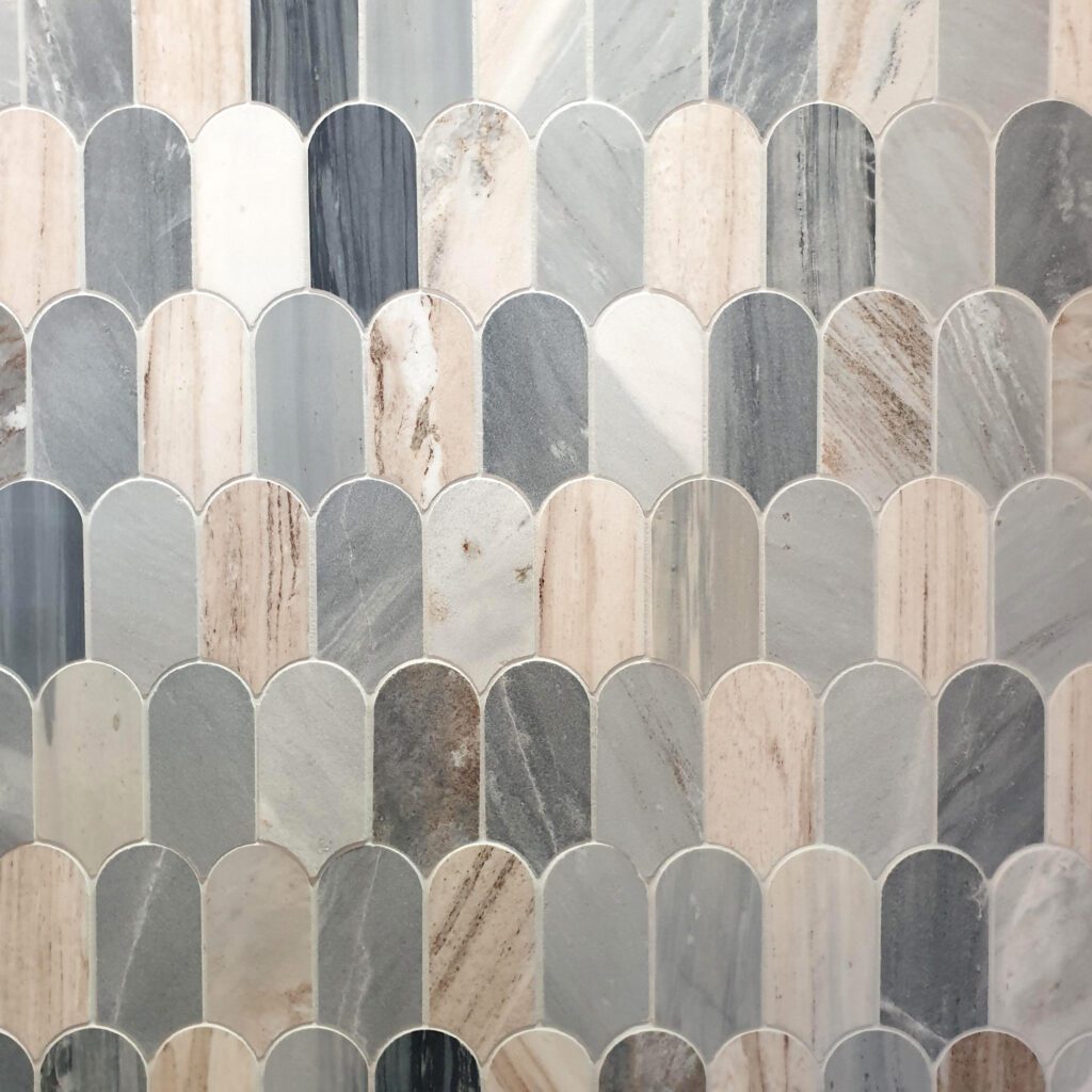 Artemis Blue Sandstone Feather Mosaic Tiles - Tile Warehouse