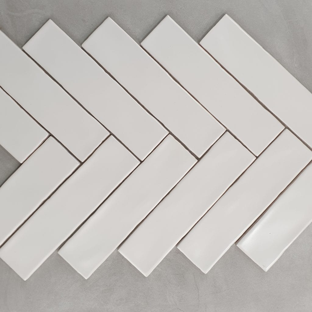Block Subway Tile | White Matt Irregular Edge - Tile Warehouse