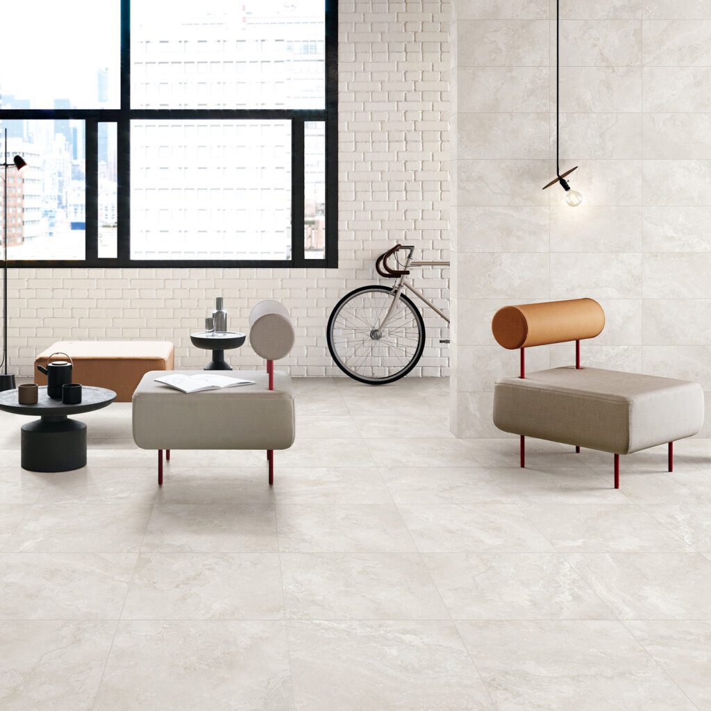 Norcia Crosscut Light In/Out Tile | 600mm x 600mm - Tile Warehouse